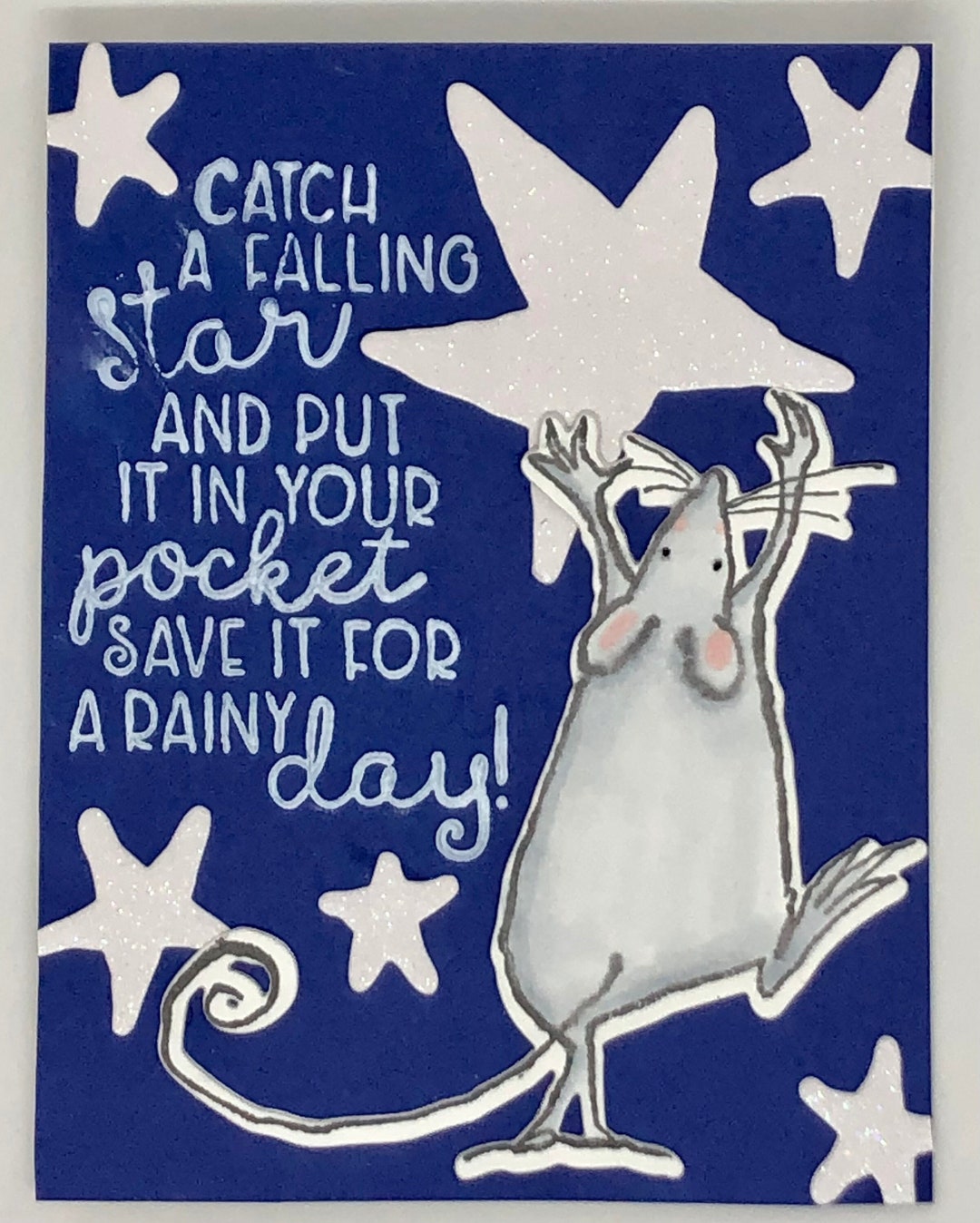 Catch a Falling Start Handmade Card - Etsy