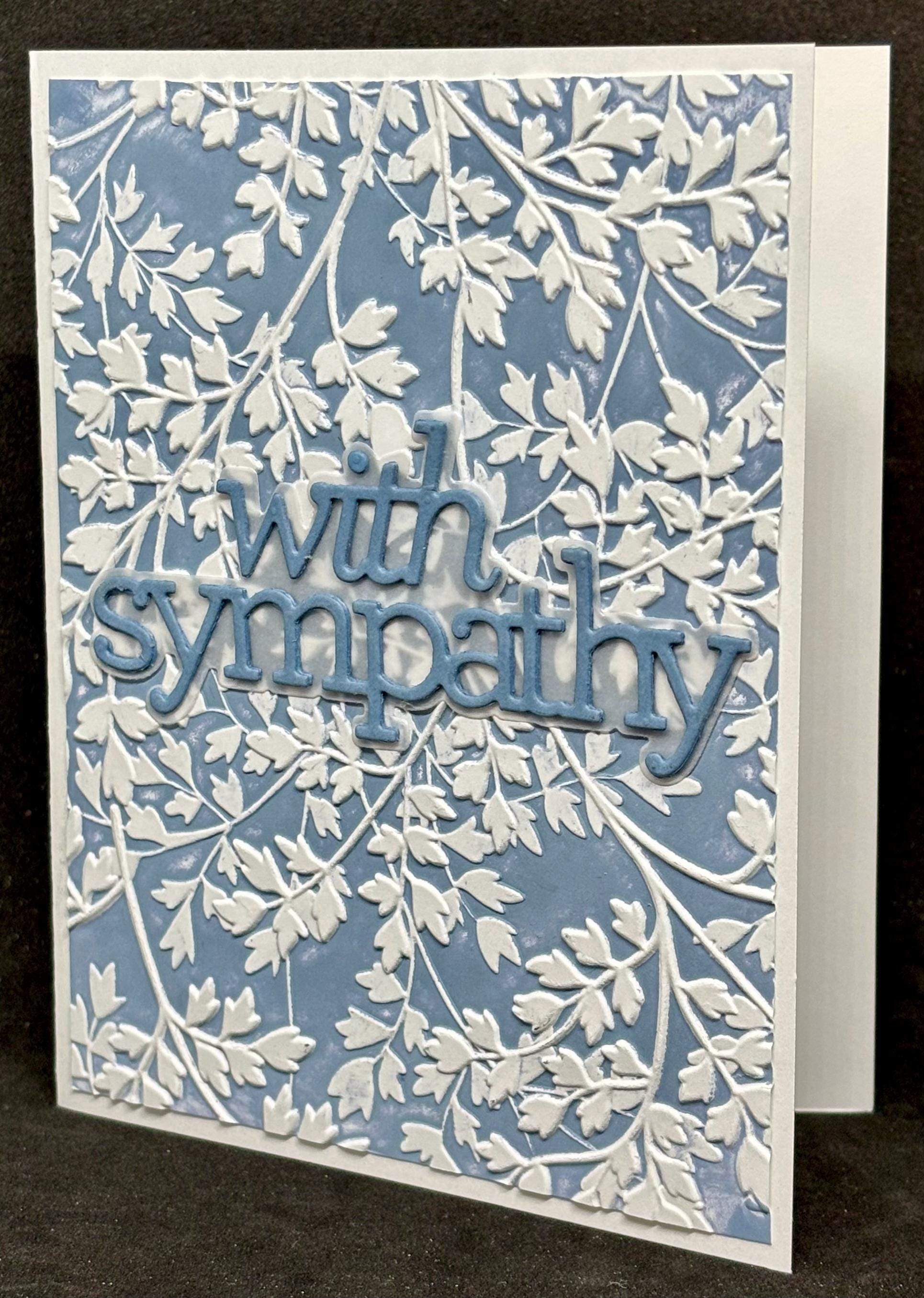 Elegant Embossed Handmade Sympathy Card - Etsy