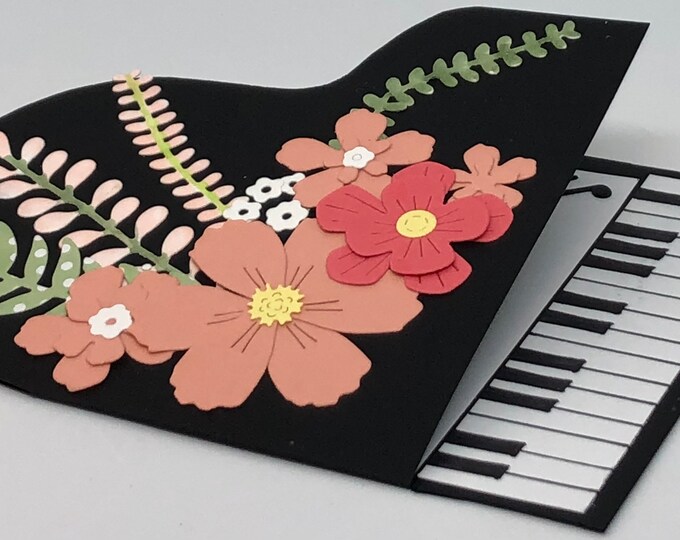 Piano Birthday Handmade Card - Etsy