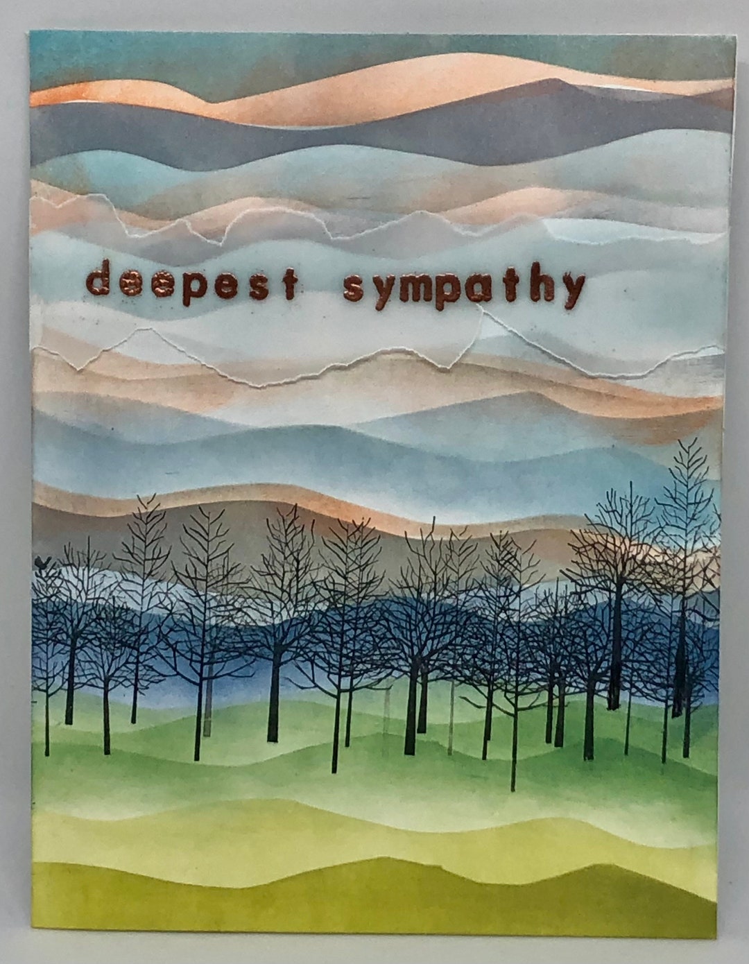 Beautiful Scene Handmade Sympathy Card. - Etsy