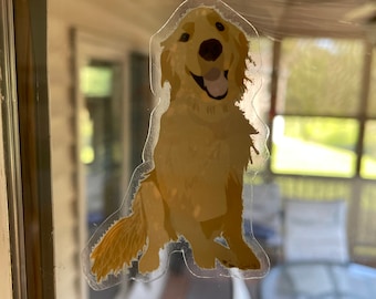 Golden Retriever Car Decal - Etsy