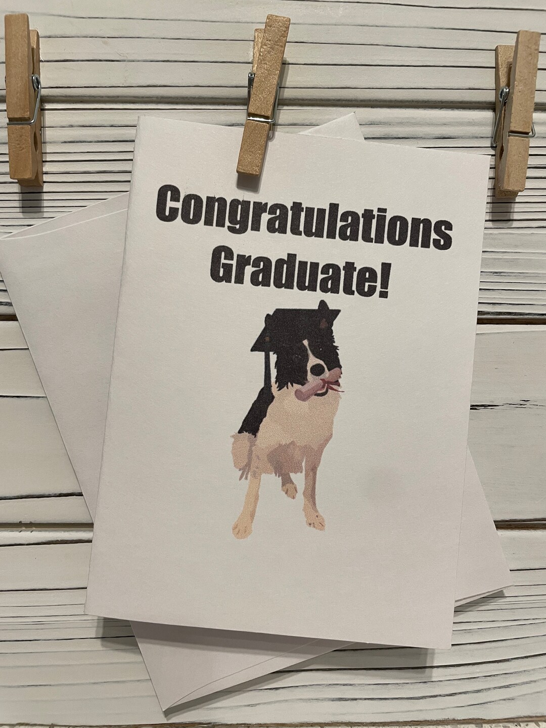 Graduation Border Collie Graduation Dog Card - Etsy
