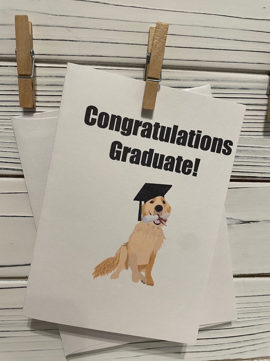 Graduation Golden Retriever Graduation Dog Card - Etsy