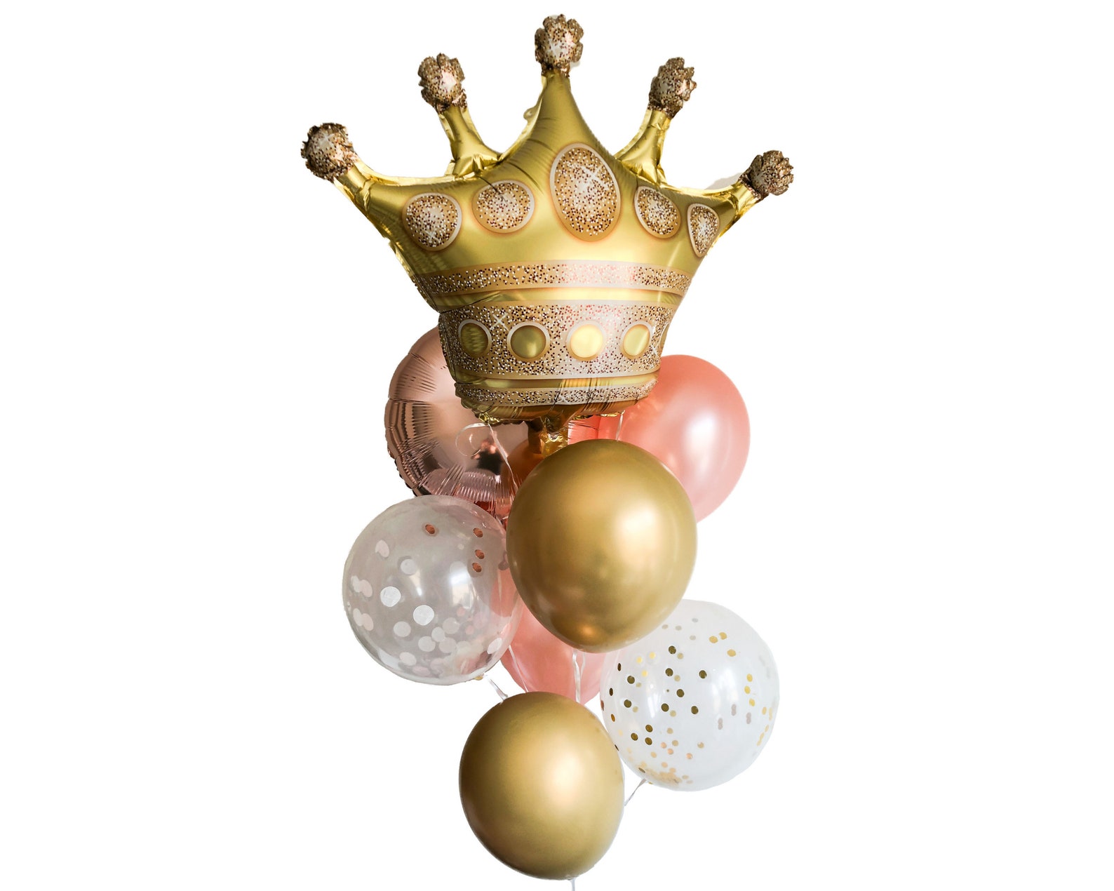 Queen Crown Princess Party Balloons Girl Birthday Decoration Rose Gold ...