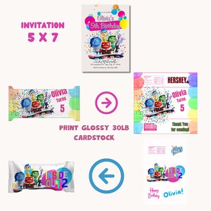Editable Inside Out 2 Party Favor Bundle Inside Out 2 Birthday Party ...