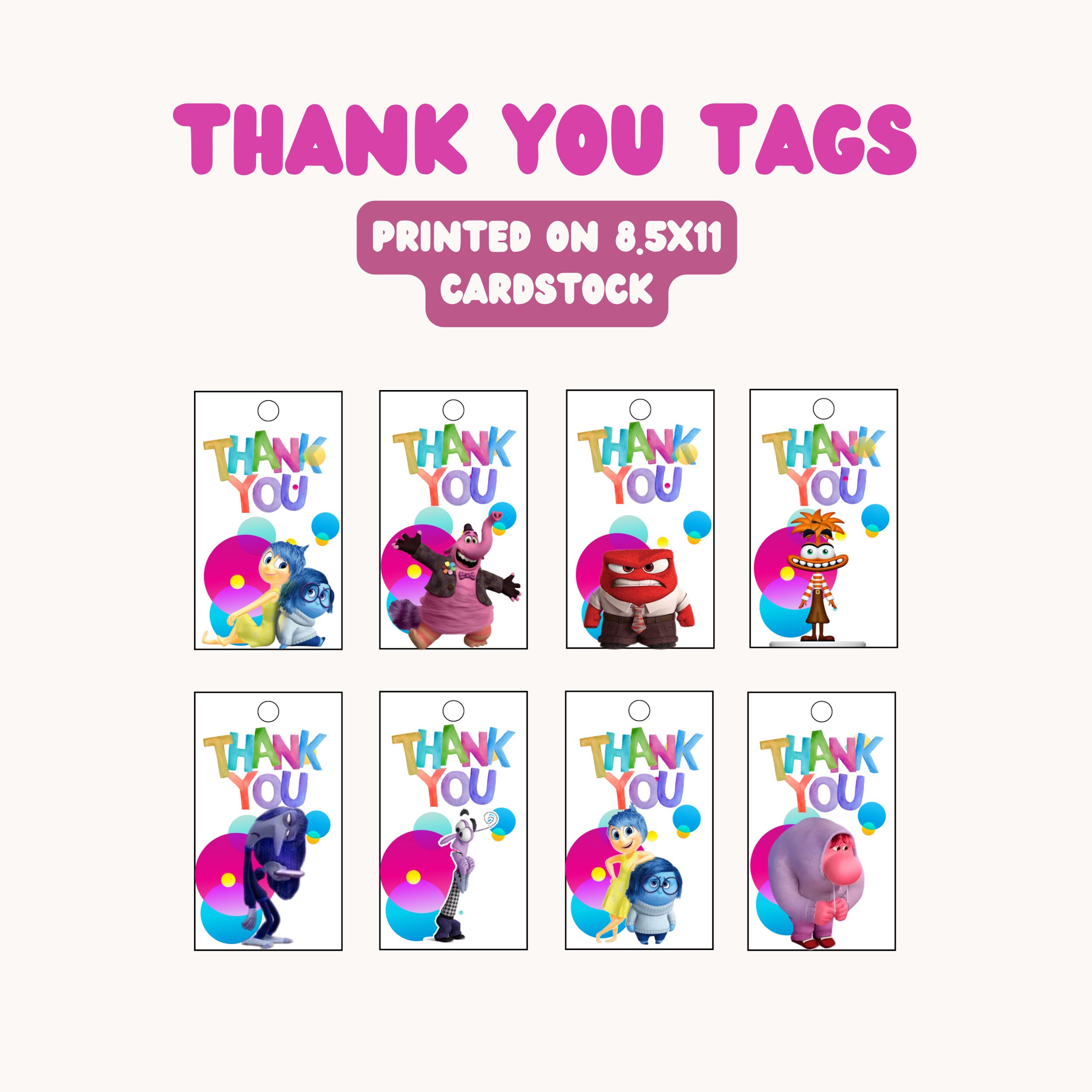 Editable Inside Out 2 Party Favor Bundle Inside Out 2 Birthday Party ...