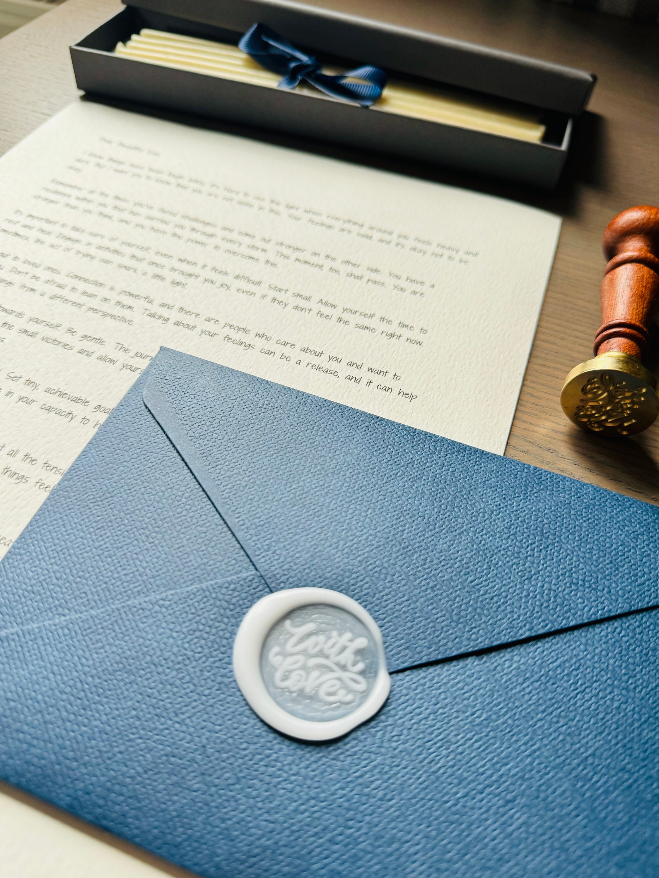 Wax Sealed Love Letter: Personalized Message on Conqueror Paper - Etsy