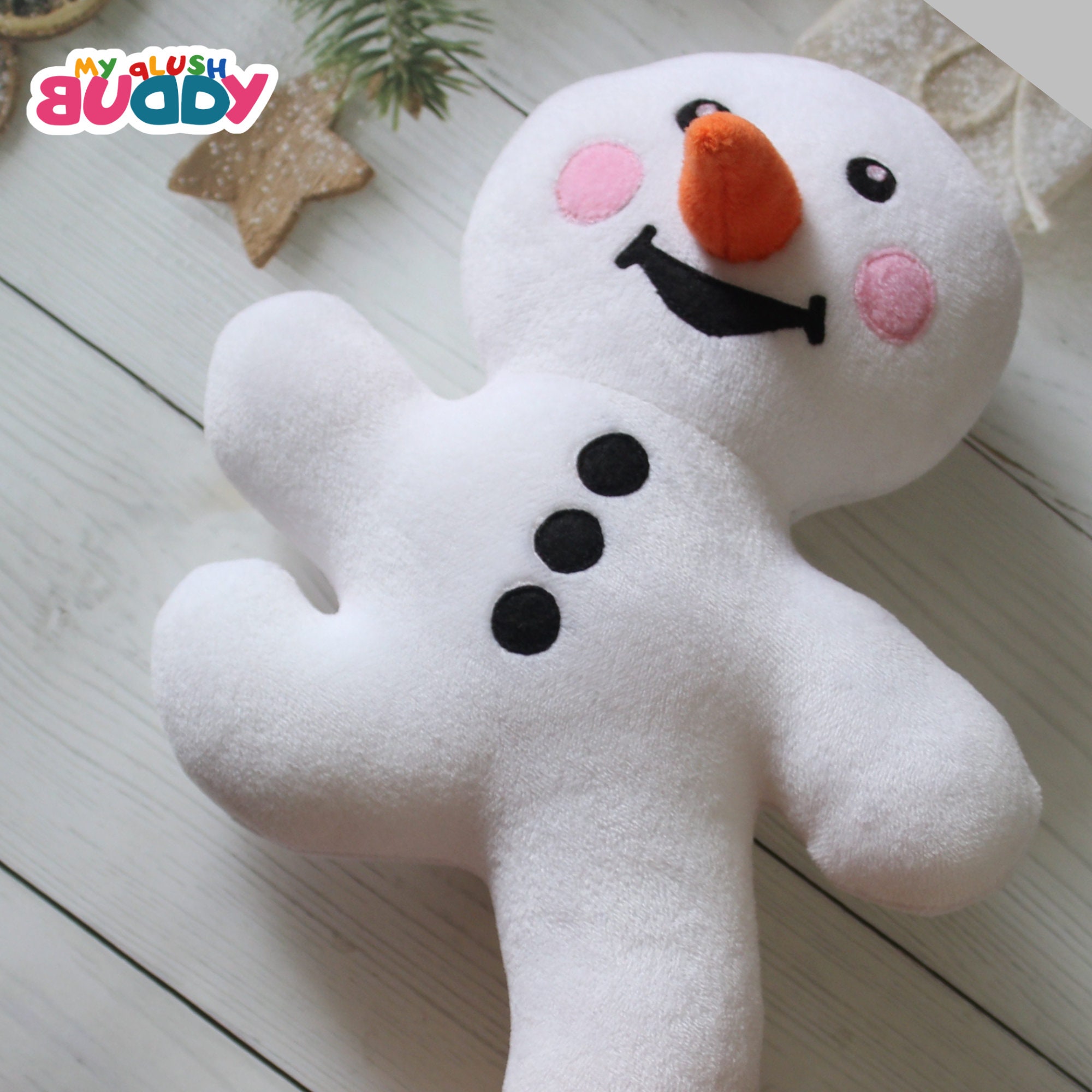 Cozy Snowman Plushie Adorable Winter Cuddle Buddy Soft Stuffed Toy for ...