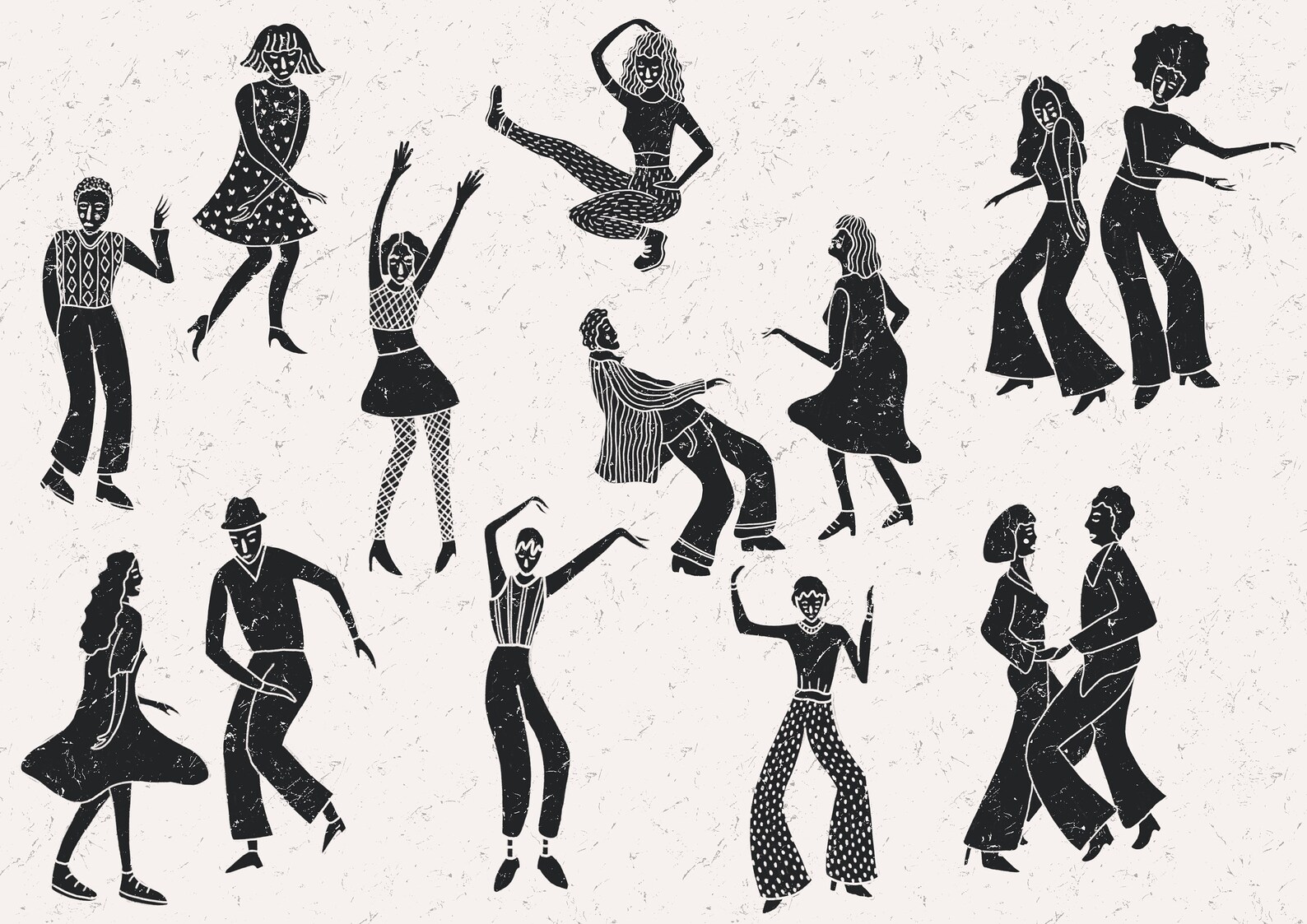 Boogie Clipart . Dancing Procreate Stamps . Carnival . Celebration ...