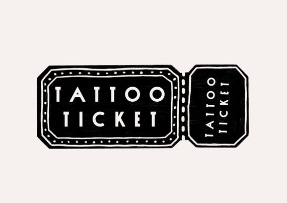 Tattoo Ticket. | Etsy