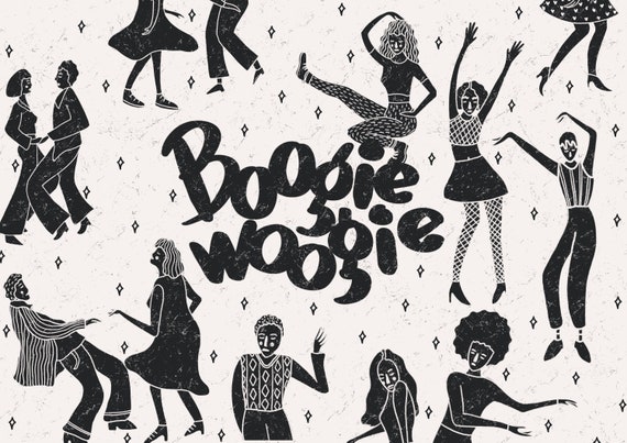 Boogie Clipart . Dancing Procreate Stamps . Carnival . - Etsy
