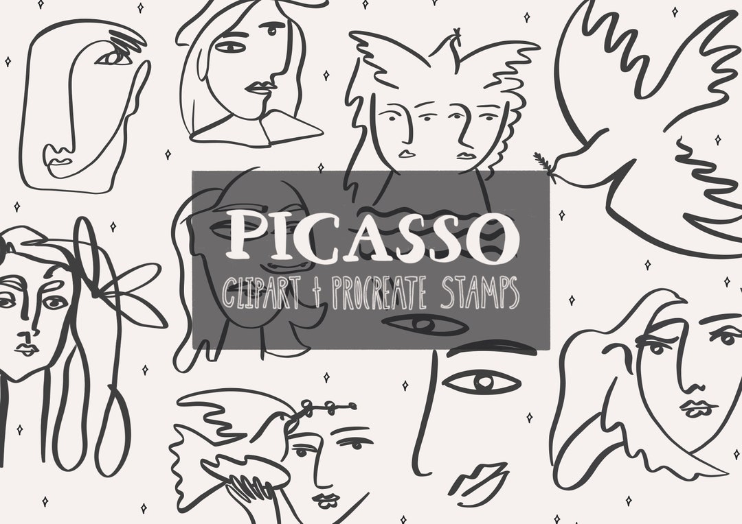 Picasso Clipart and Procreate Stamps, Abstract Procreate Brushes ...