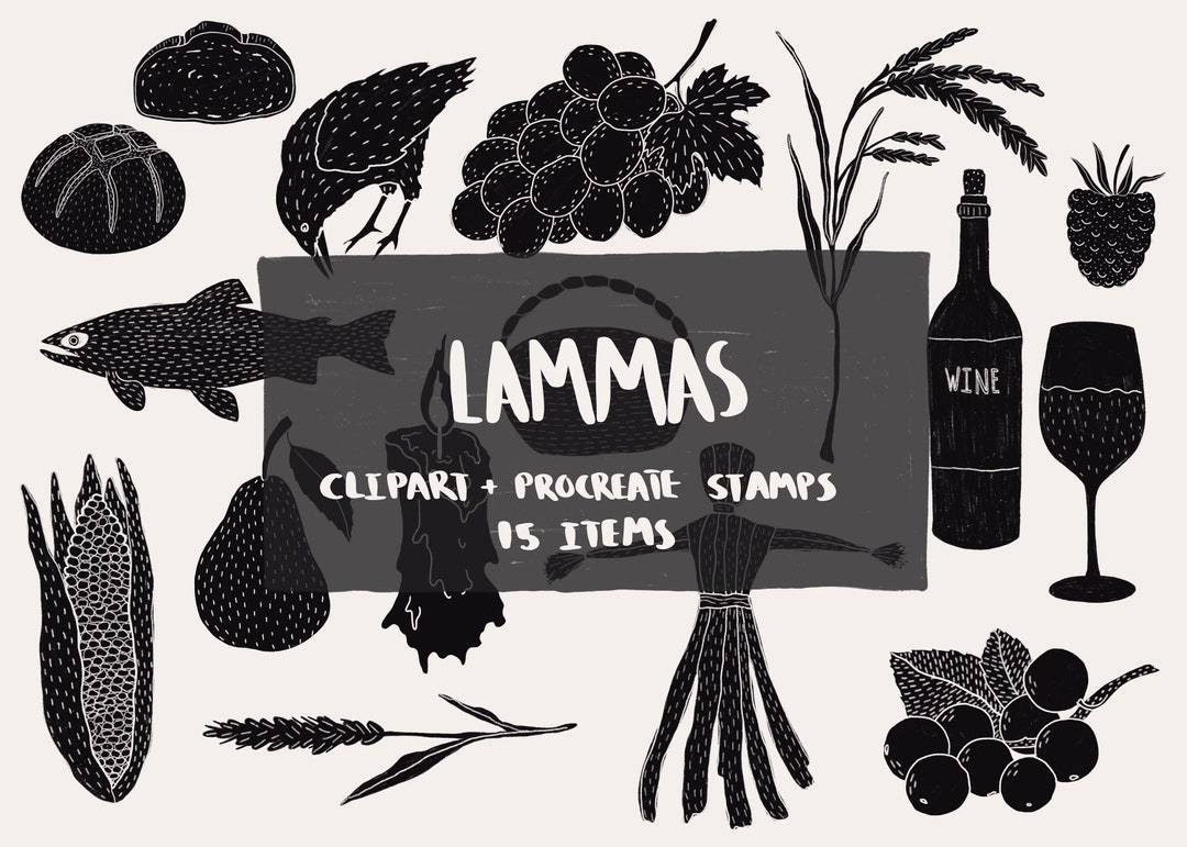 Lammas Clipart, Lughnasadh Procreate Stamps, Witch Clipart, Pagan ...