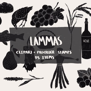Lammas Clipart, Lughnasadh Procreate Stamps, Witch Clipart, Pagan ...
