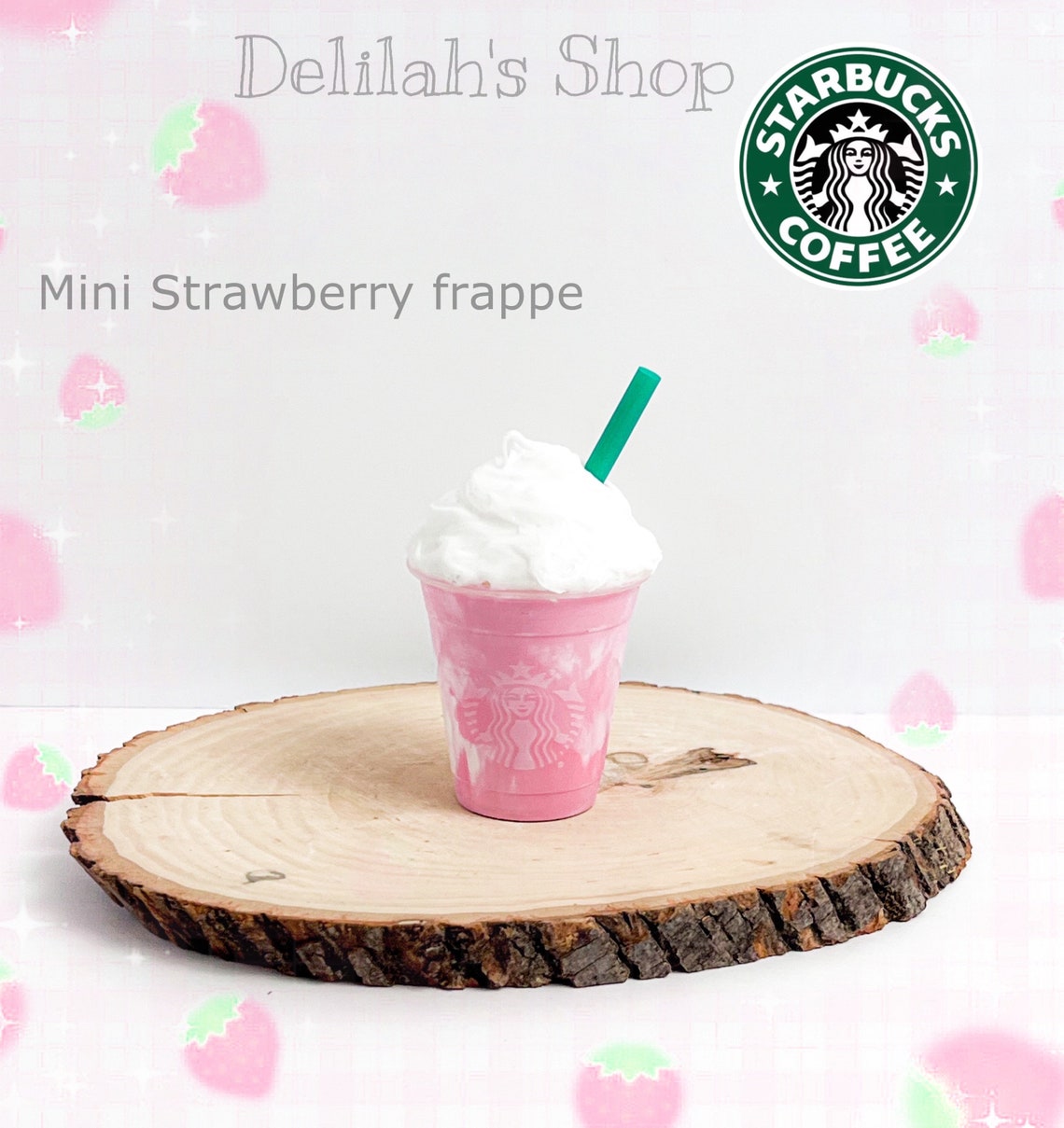 Mini Strawberry Starbucks Frappe - Etsy