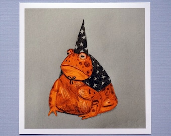 Art Print, the Mighty Wizard Toad, High Quality Digital Printing. - Etsy