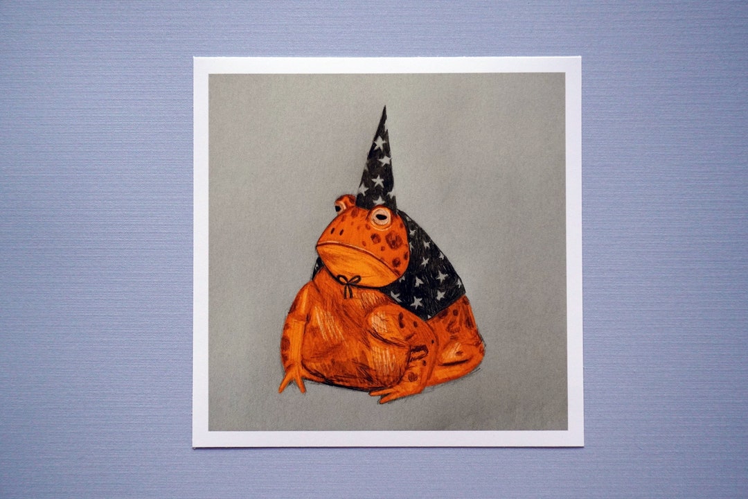 Wizard Toad Original Print - Etsy