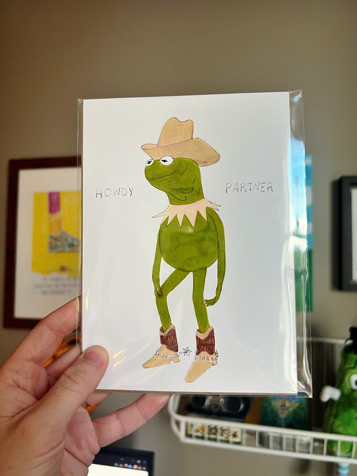 Cowboy Kermit Original Print - Etsy