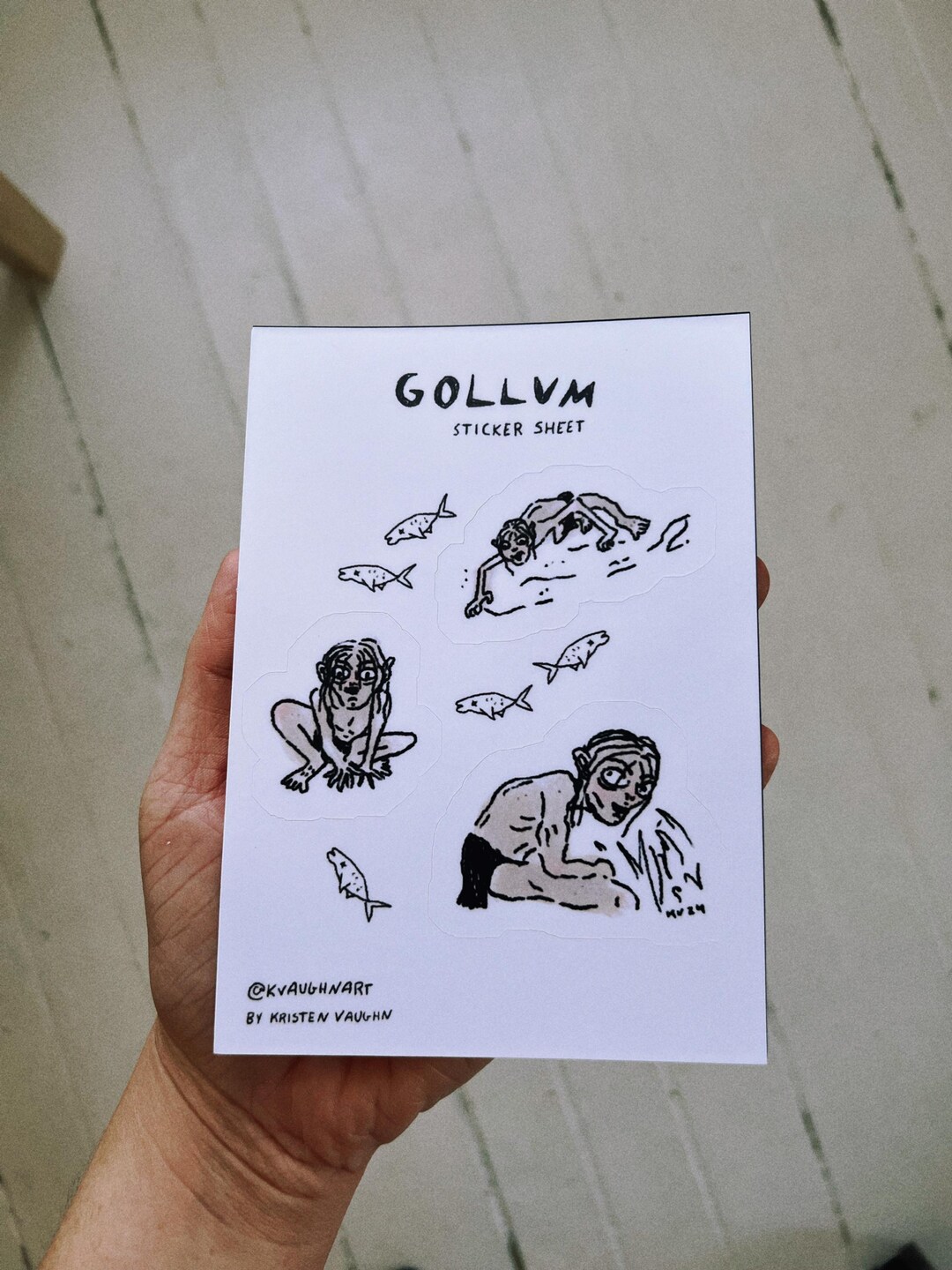 Gollum Sticker Sheet - Etsy