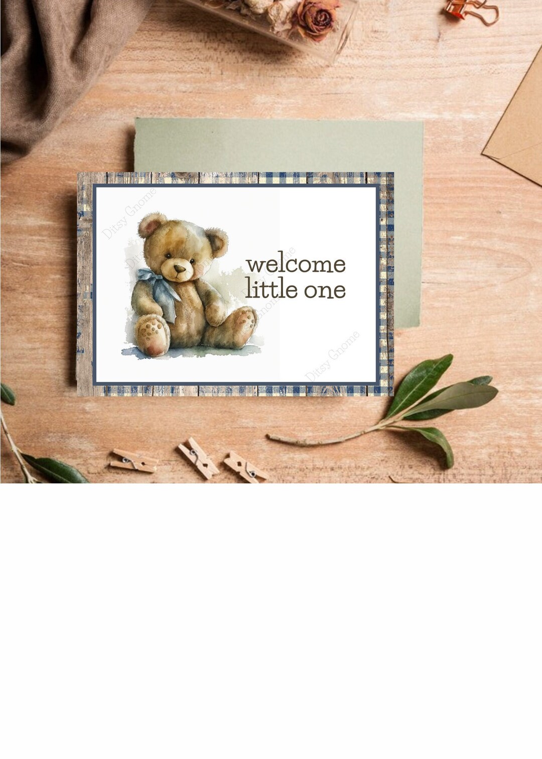 Digital Download, Welcome Baby, Welcome Baby, Teddy Bear,, New Baby ...