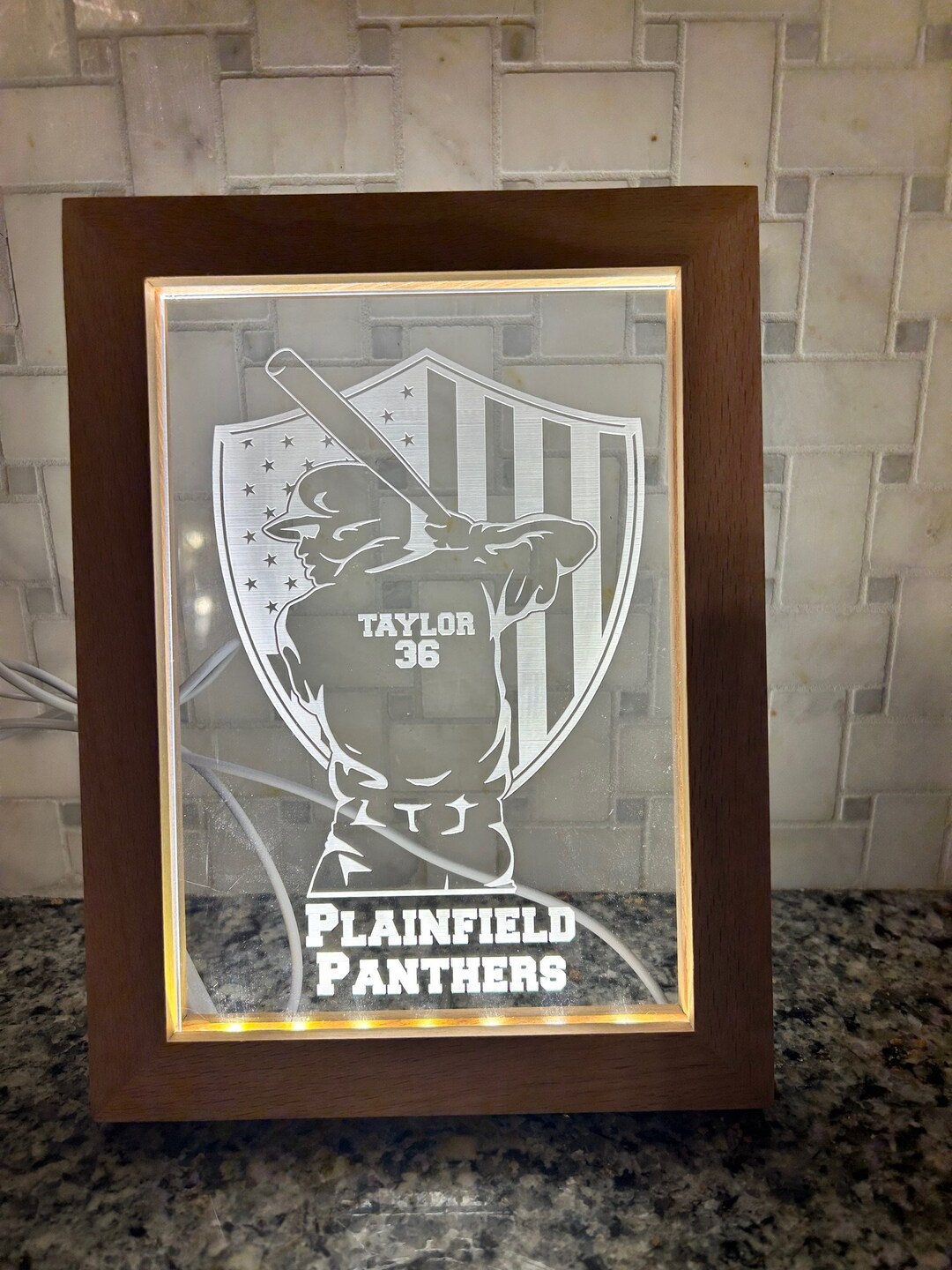 Lighted Wooden Frame for Laser Etched Acrylic Lights 5X7 - Etsy