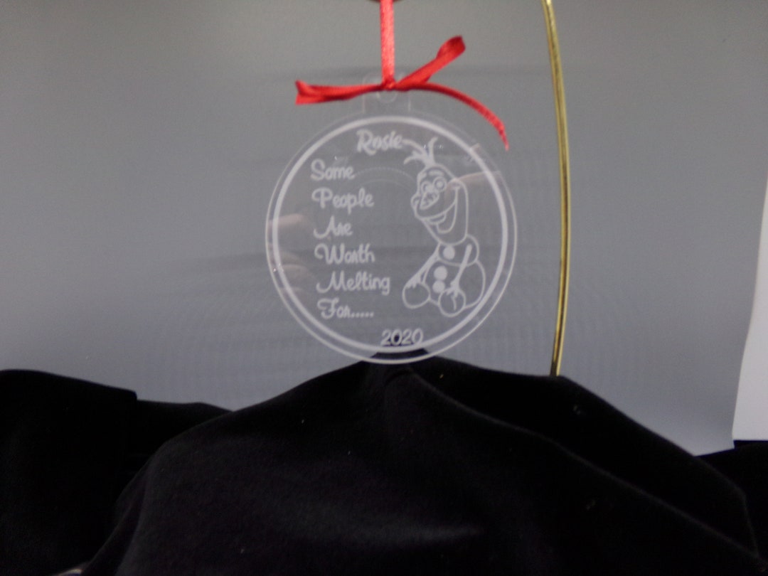 Custom Made Laser Engraved Olaf Frozen Christmas Ornament, Olaf ...