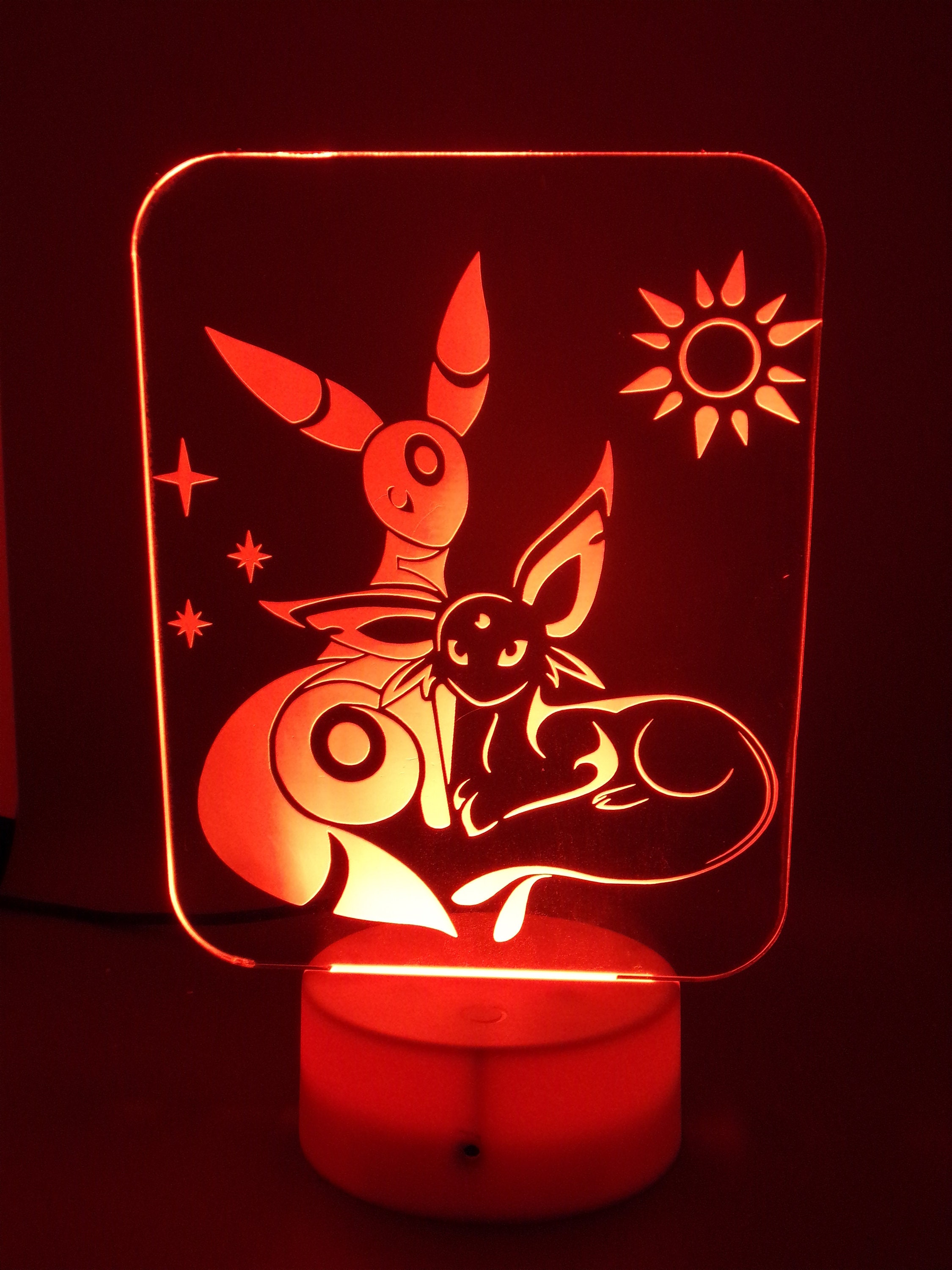 Espeon Umbreon Laser Etched Light - Etsy