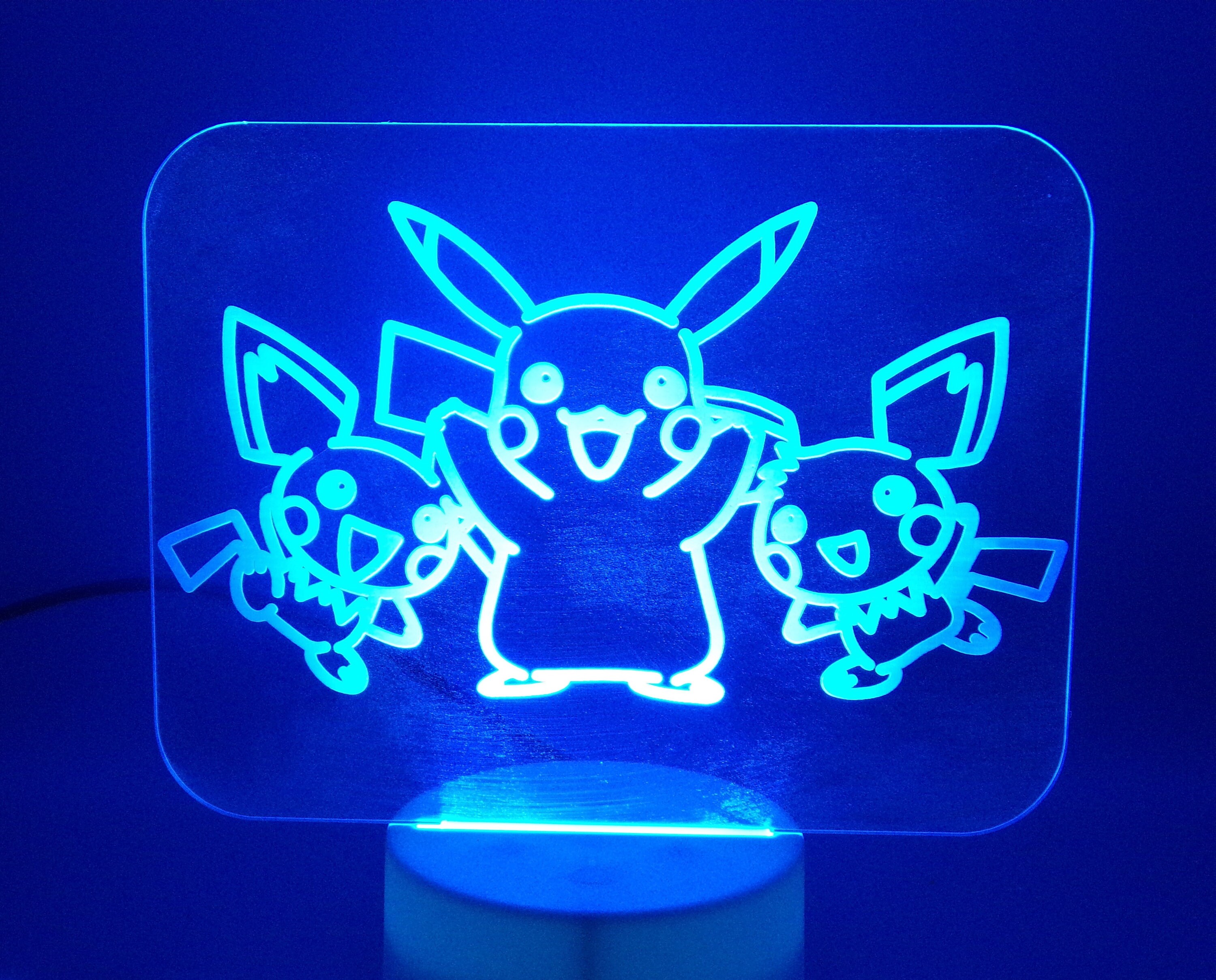POKEMON Light Pokemon Night Light Pikachu Charnmander - Etsy