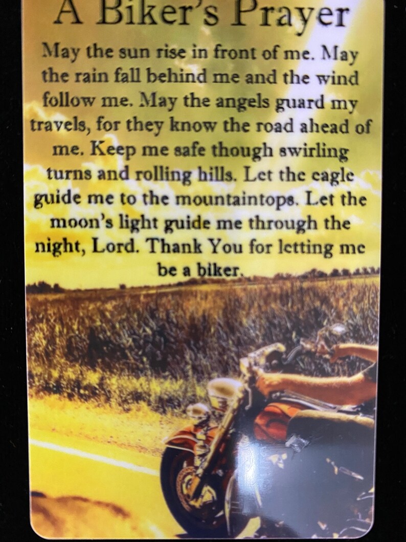 Biker's Prayer Wallet Card, Motorcycle Rider Gift - Etsy