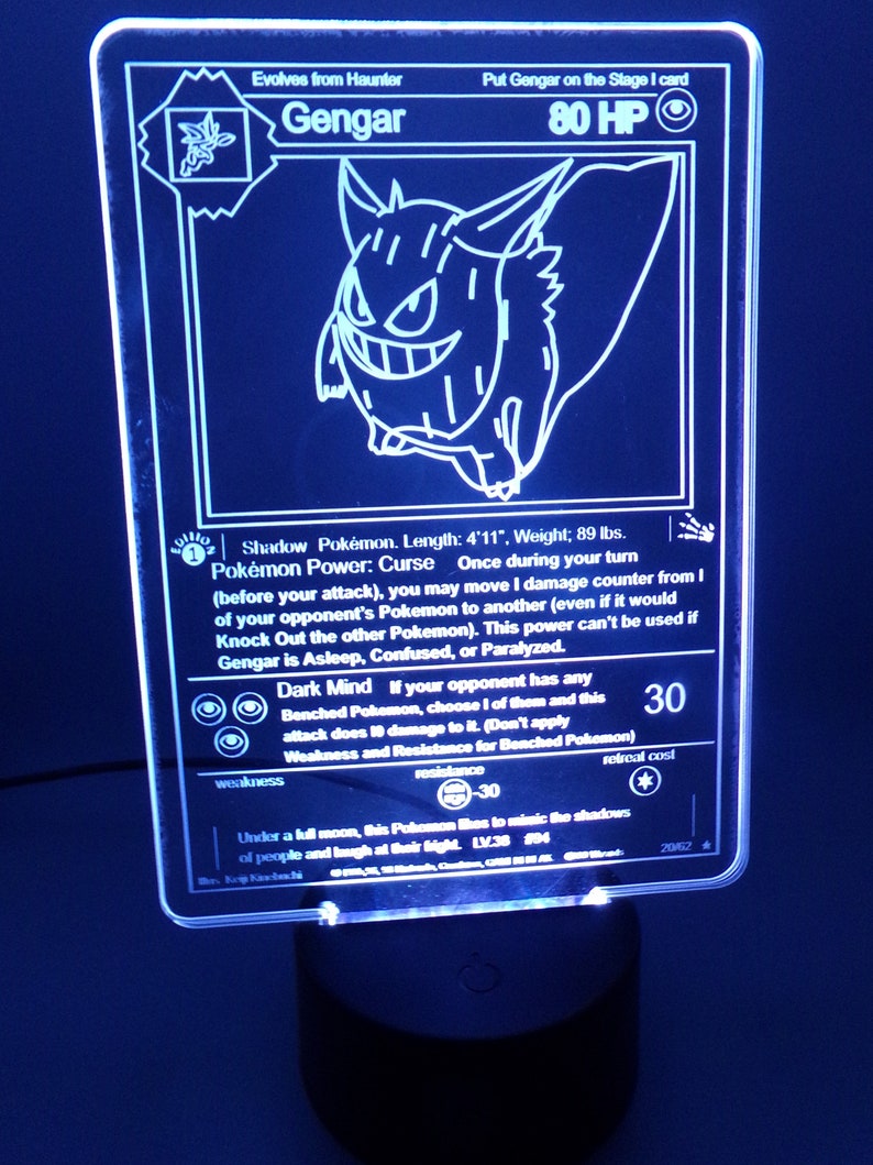 POKEMON Light Pokemon Night Light Giratina Pikachu - Etsy