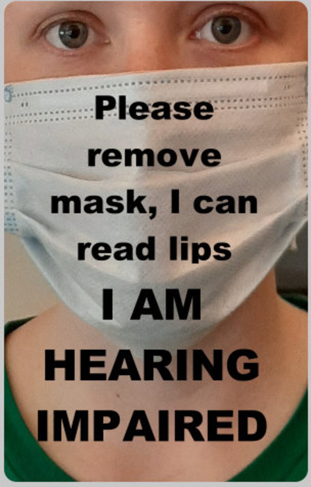 COVID Deaf-friendly, Lip Reading, ID Card With Lanyard - Etsy