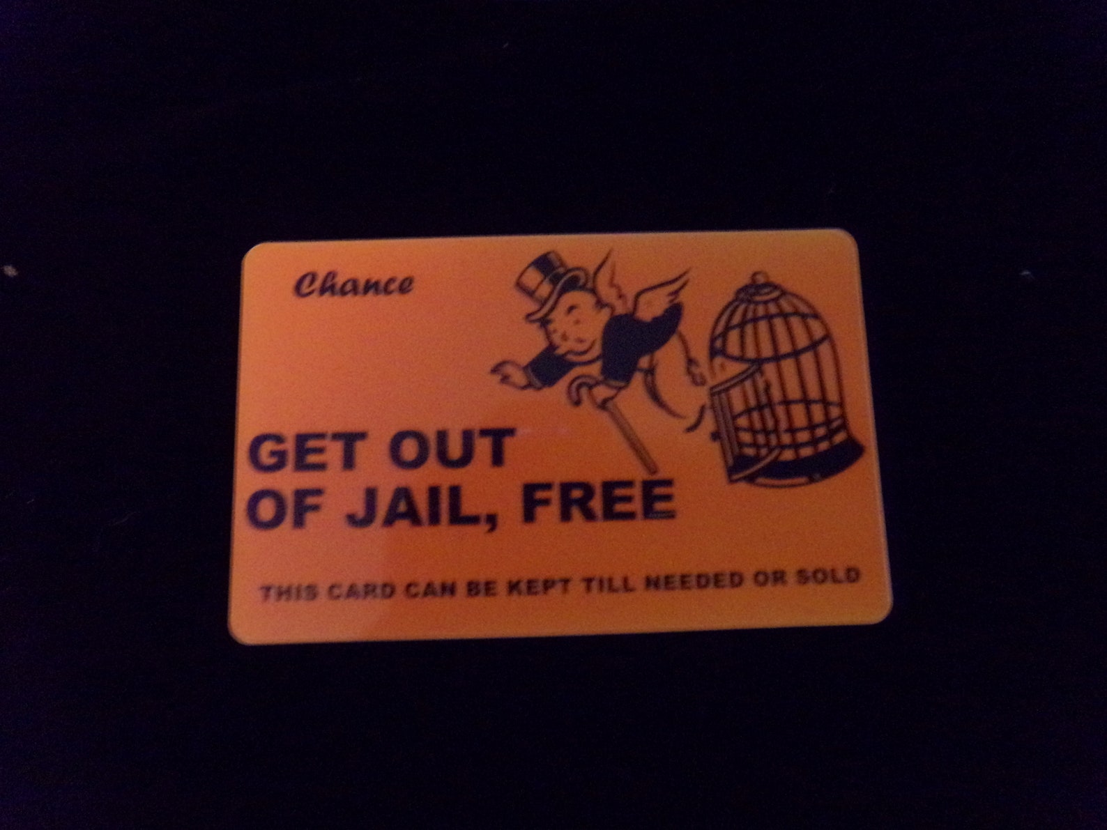 Get Out of Jail Free, Wallet Card-get Out of Jail Free, Monopoly Get ...