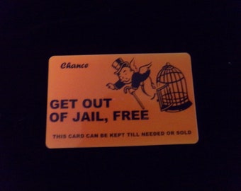 Monopoly Get Out of JAIL FREE Card // Perfect for Bachelor - Etsy