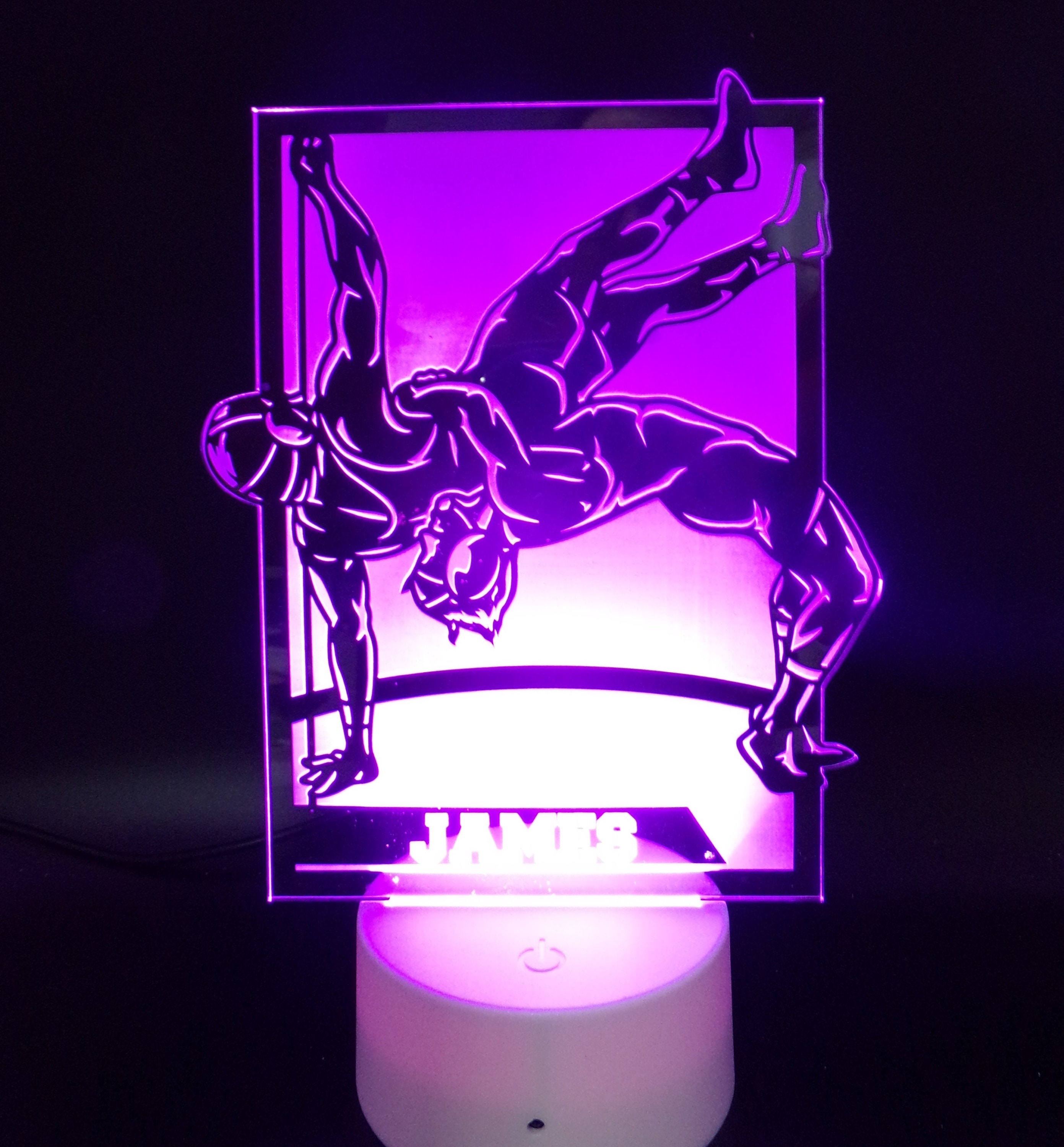 Personalized Sports Light for Wrestling, Wrestler's Light, Personalized ...