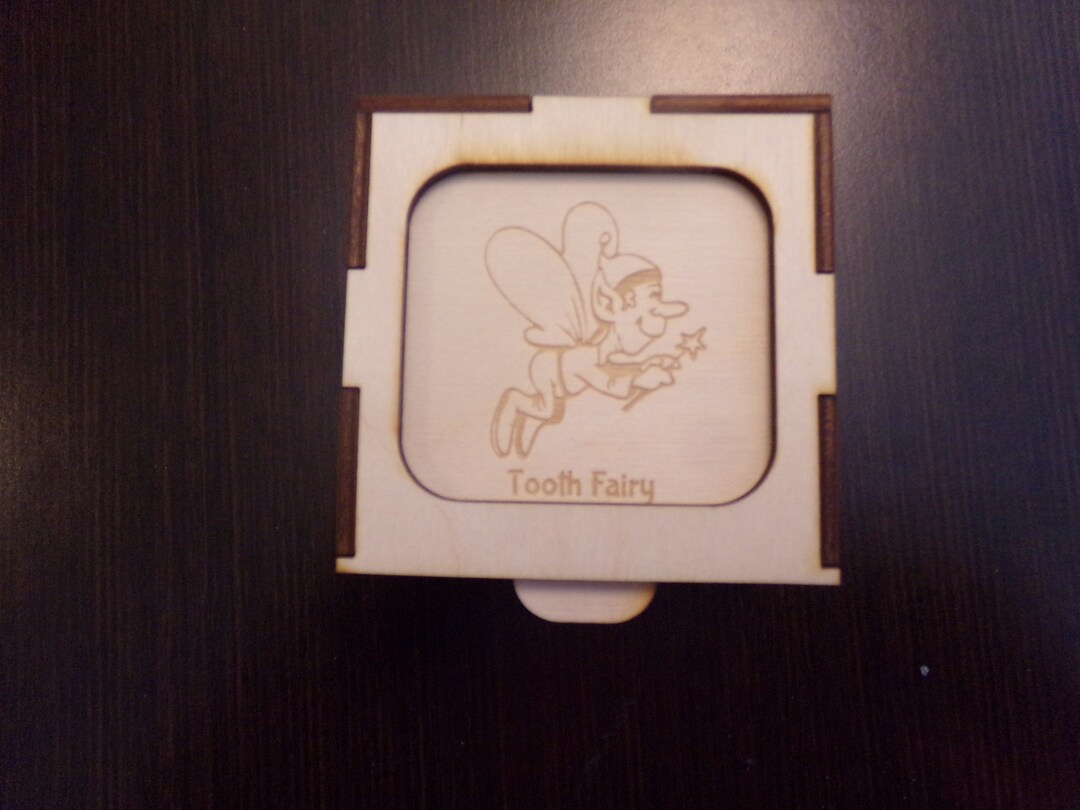 Laser Cut and Etched Tooth Fairy Box With Sliding Lid - Etsy