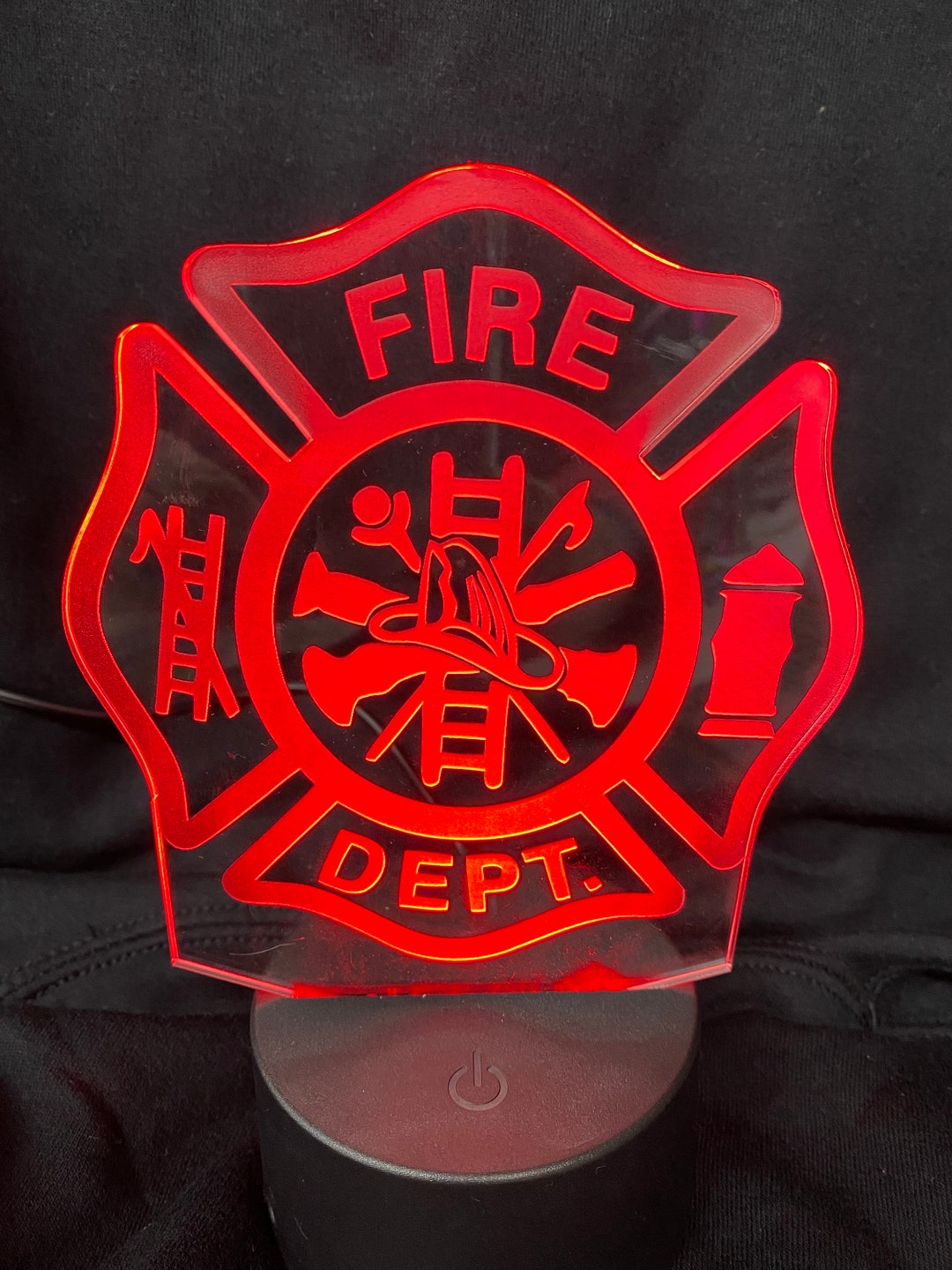 Custom Made Fire Fighter Laser Light - Nightlight or Accent Piece - for ...