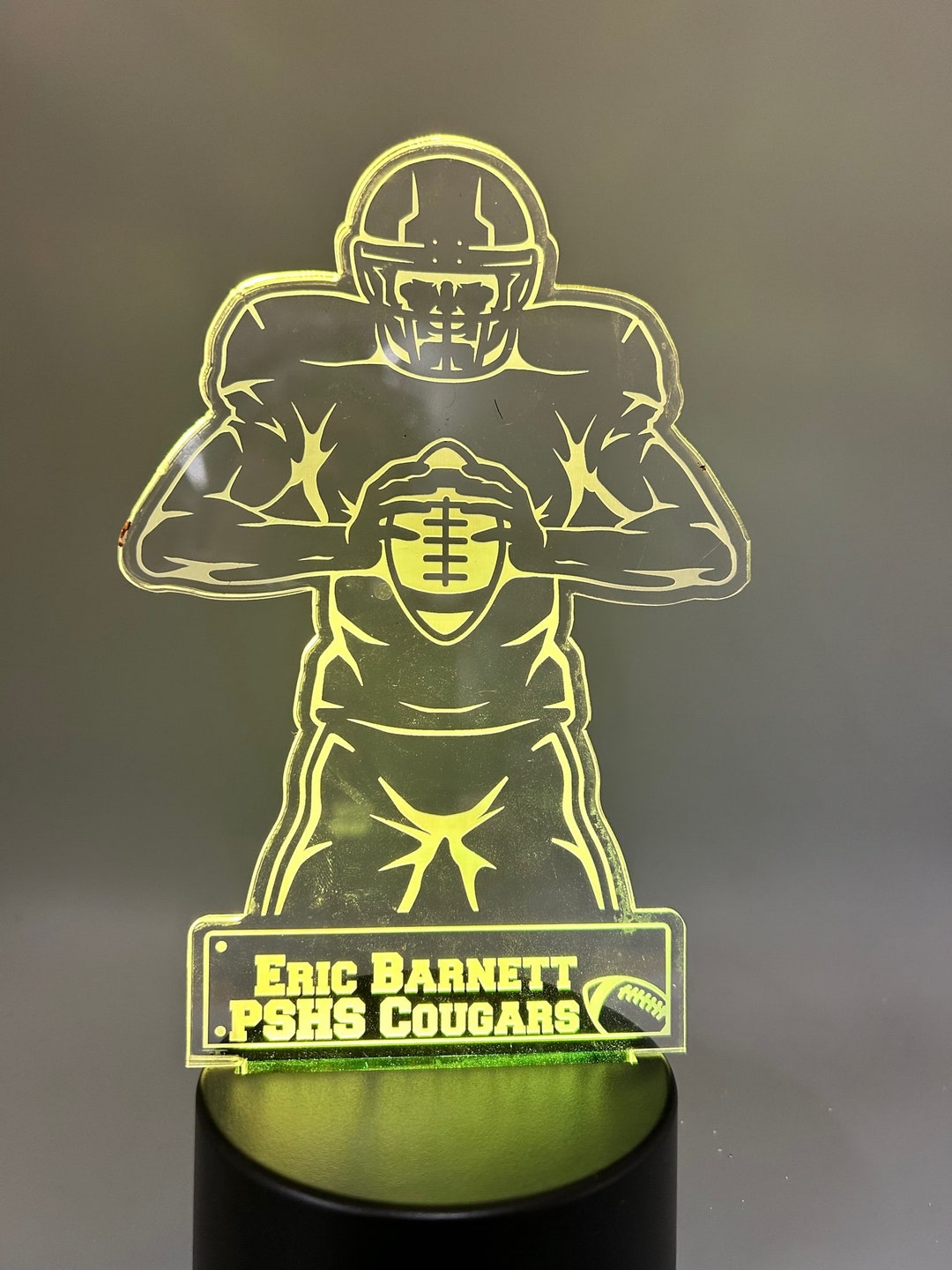 Personalized Laser Engraved Football Light. - Etsy