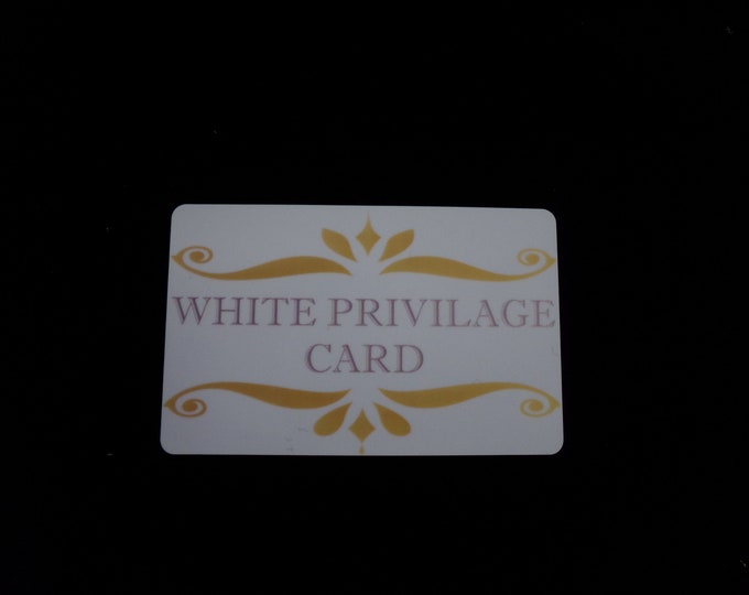 Official White / Black Privilege ID Card Thick Plastic Card Full ...
