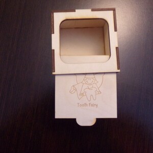 Laser Cut and Etched Tooth Fairy Box With Sliding Lid - Etsy