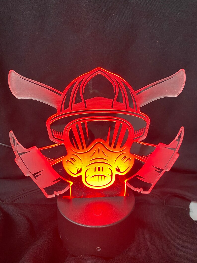 Custom Made Fire Fighter Laser Light - Nightlight or Accent Piece - for ...
