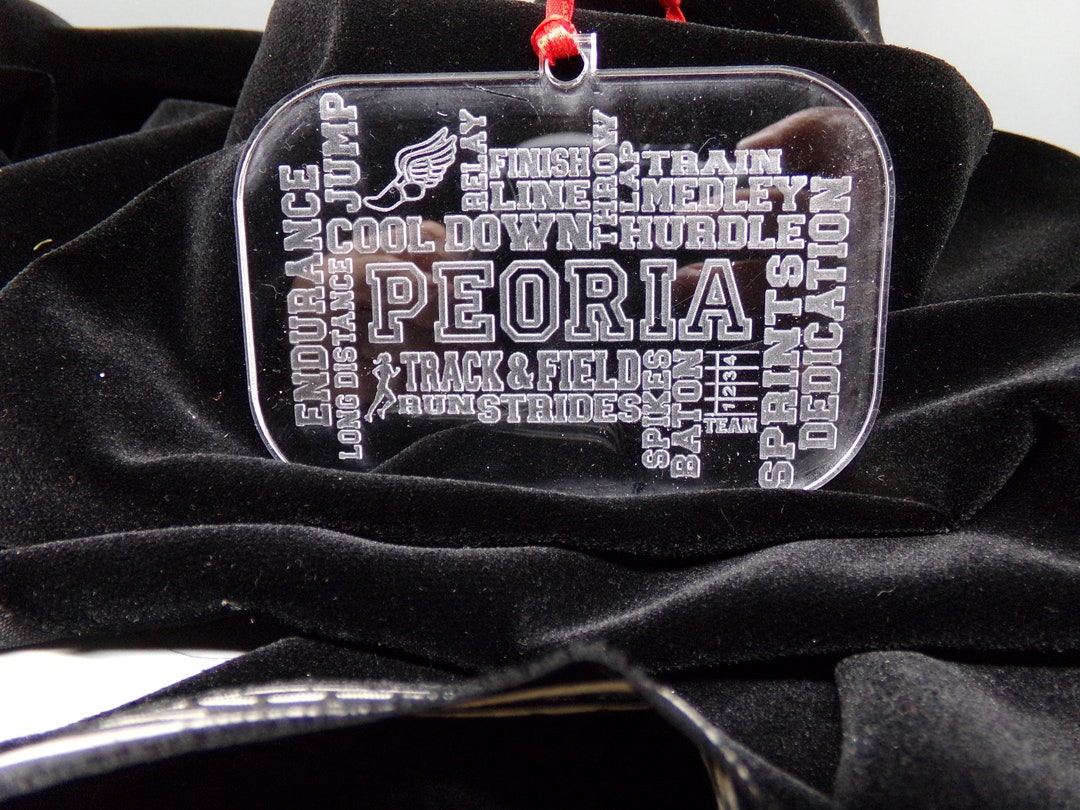 Personalized Track and Field Ornament, Laser Engraved Acrylic - Etsy