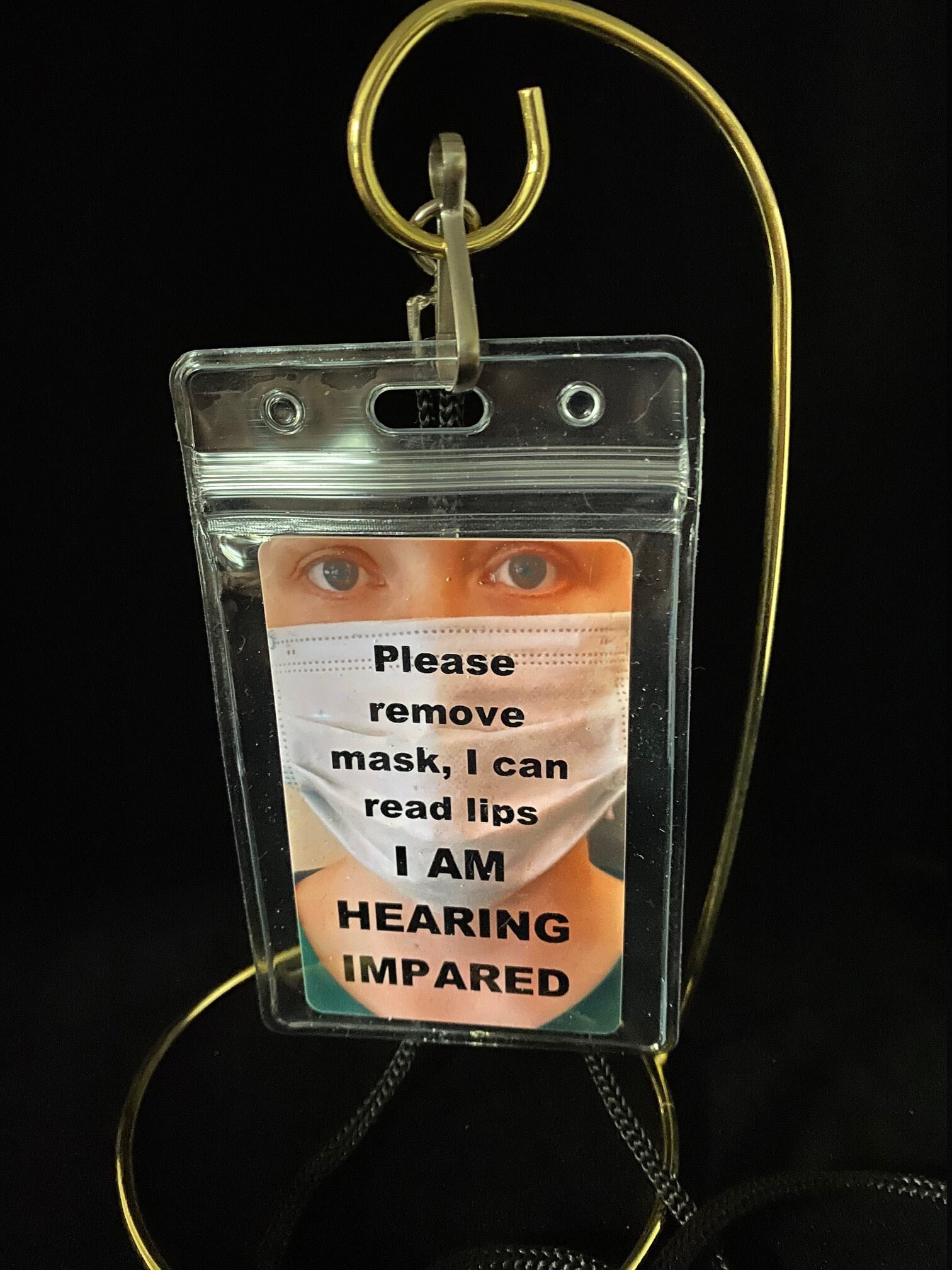 COVID Deaf-friendly Lip Reading ID Card With Lanyard - Etsy