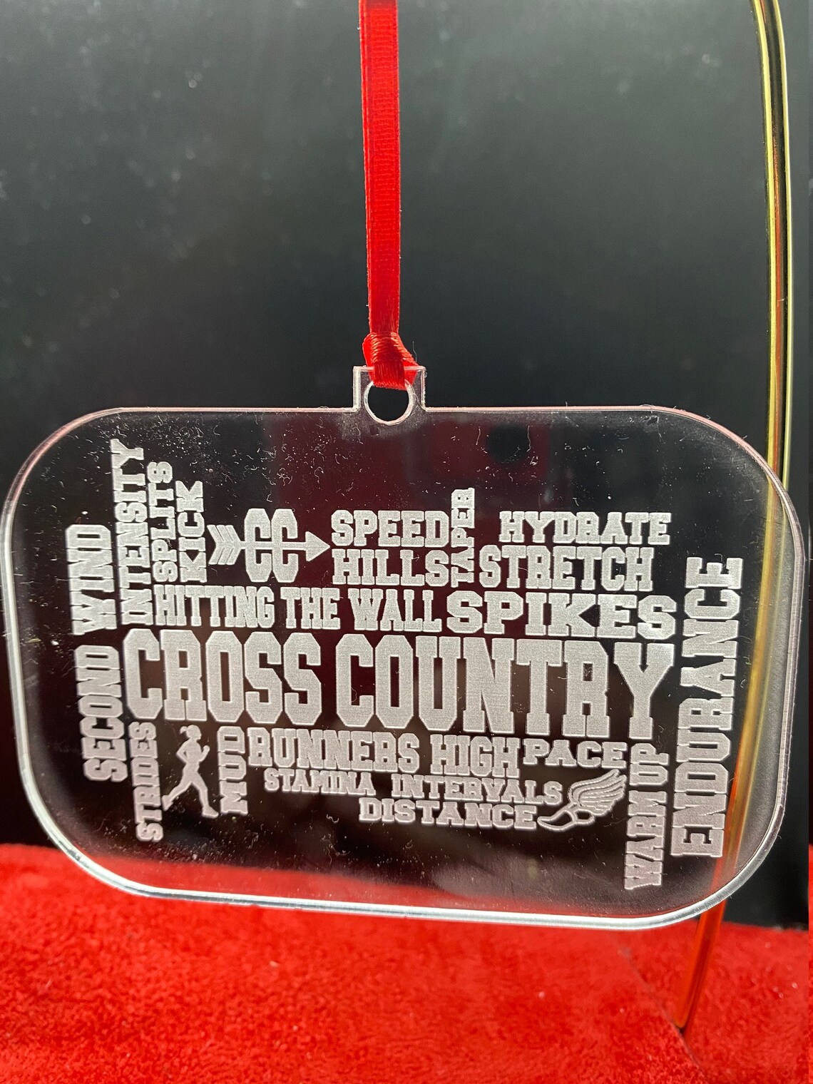 Custom Made Laser Engraved Personalized Cross Country | Etsy