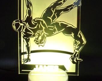 Wrestling Lamp | Etsy