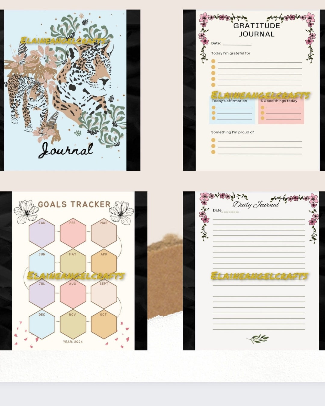 Journal Template Design Canva - Etsy