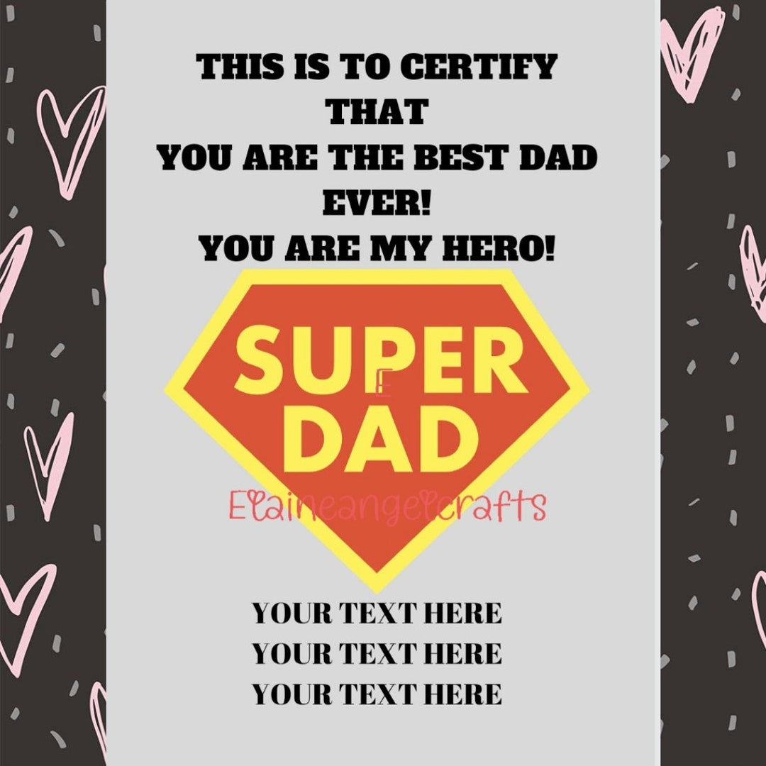 Super Dad Design Template Download Customisable Editable Personalised ...