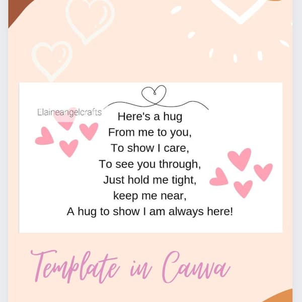 Pocket Hug Template - Etsy
