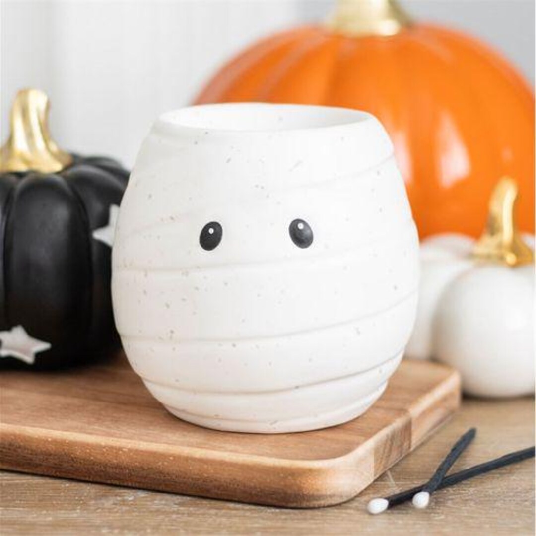 Mummy Wax/oil Burner Warmer White Spooky Scary Unique Halloween Autumn ...