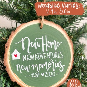 New Home, New Adventures, New Memories Est 2024 Wood-slice Christmas ...