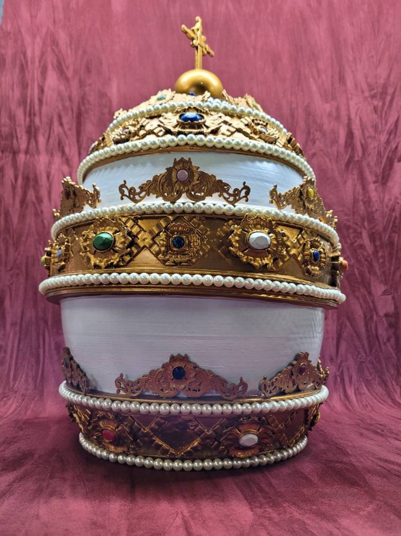 Replica Papal Tiara Holy Roman Catholic Crown 1:1 Scale - Etsy